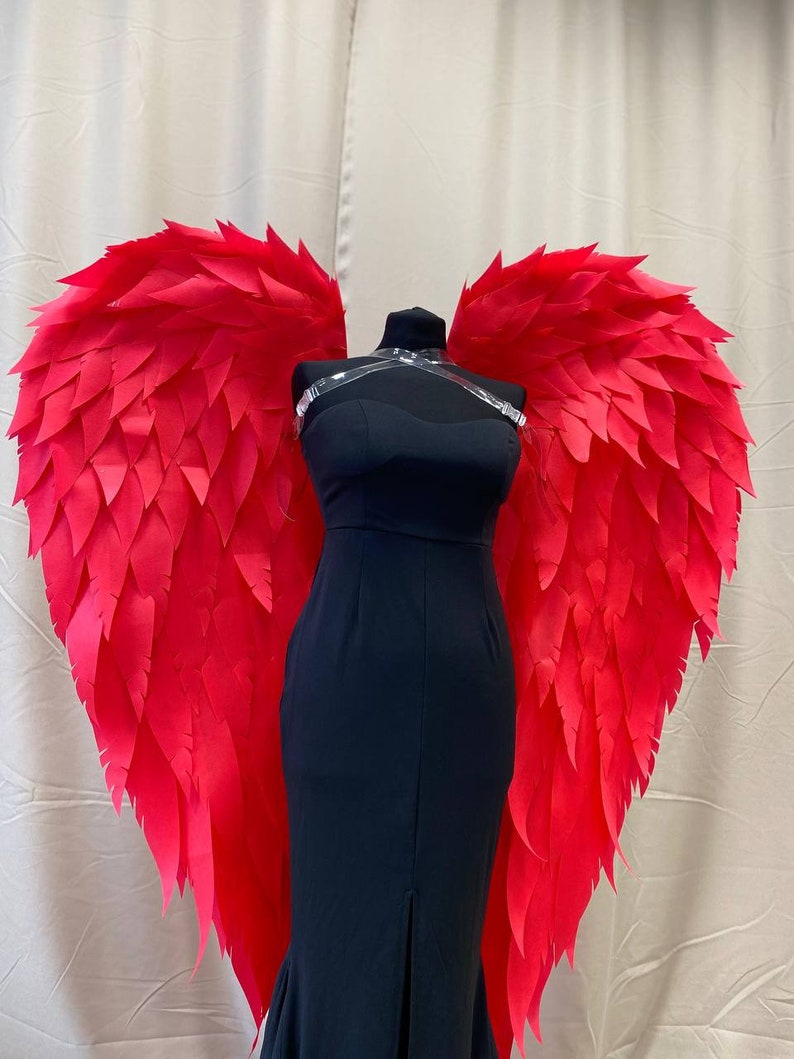 Large Red Angel Wings for Cosplay, Wings for Performances, Red ...