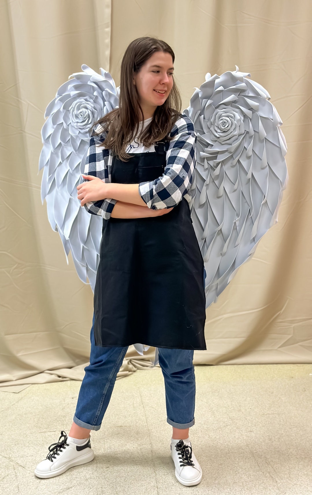 Unique Handmade Angel Wings Grey Christmas Angel Costume for Adult Size ...
