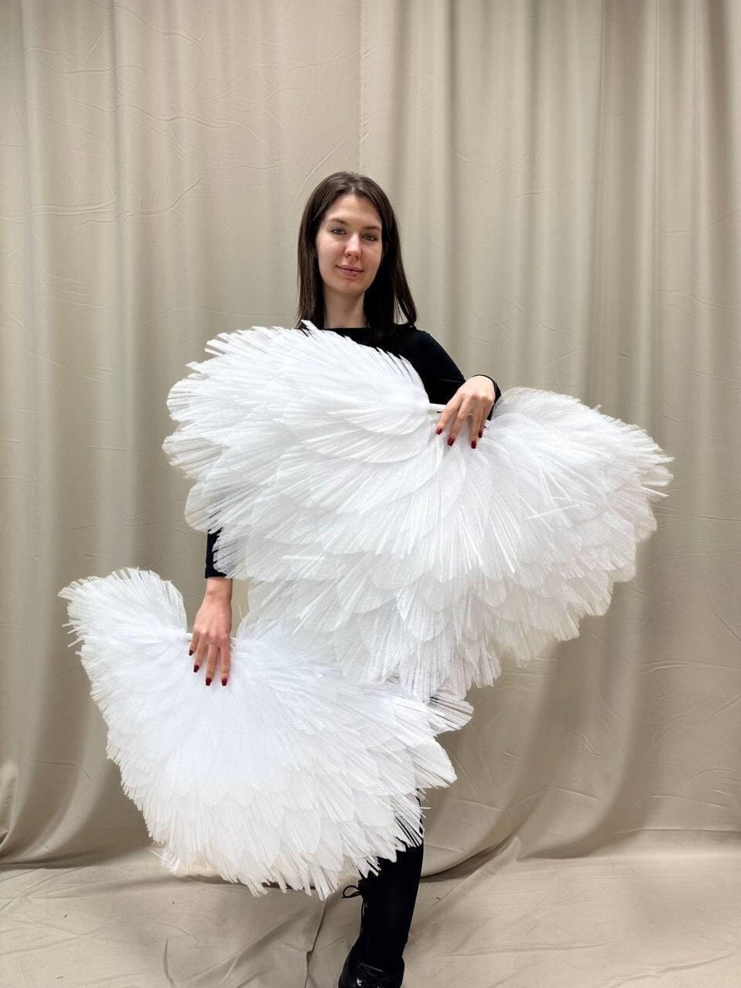 Fan Accessory to the Costume, White Fan, Hand Fan, Fan Accessory for ...