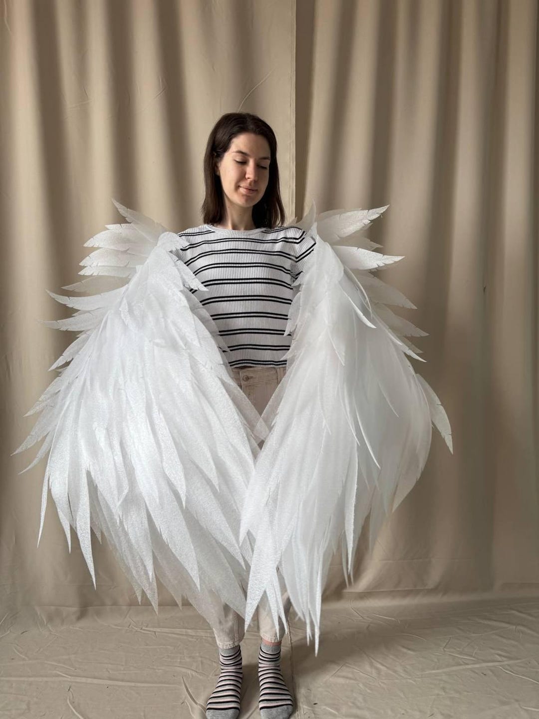 Dance White Angel Wings, Movable Wings for Dancing, Accessory for Angel ...