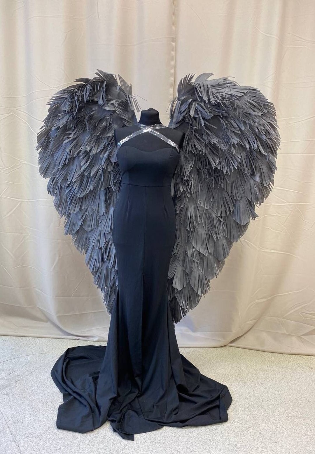Fluffy Gray Wings, Gray Angel Wings, Wings Photo Props, Angel Wings ...