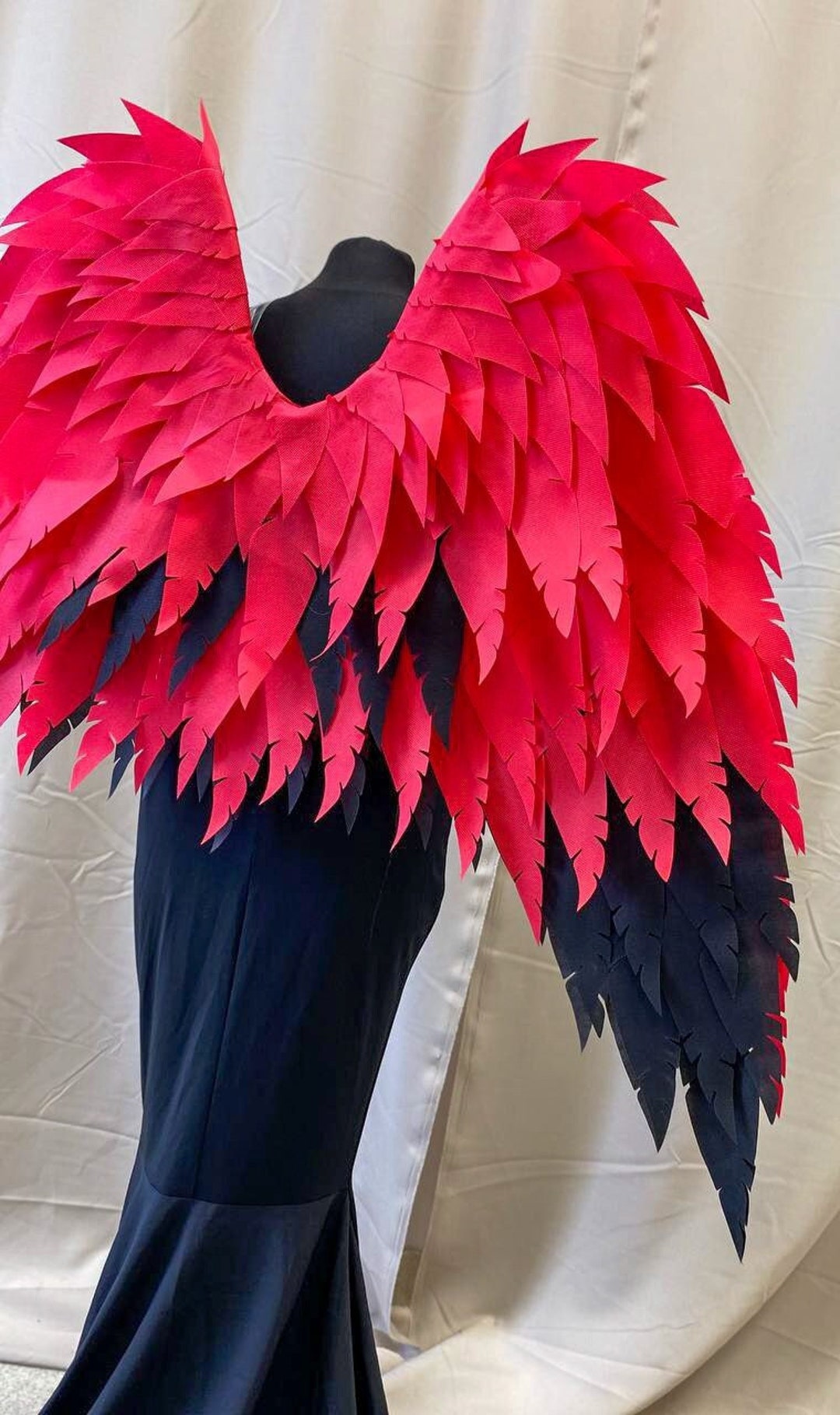 Husk Cosplay, Black and Red Husk Wings, Colored Wings, Cosplay Wings ...