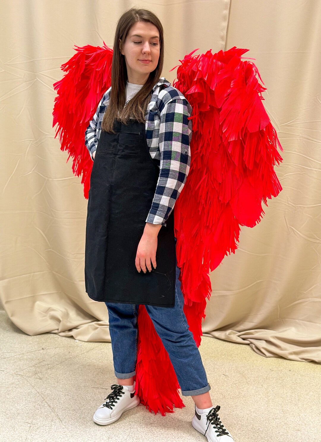 Red Angel Wings, Red Fluffy Wings, Wings Valentine's Day, Wings for ...