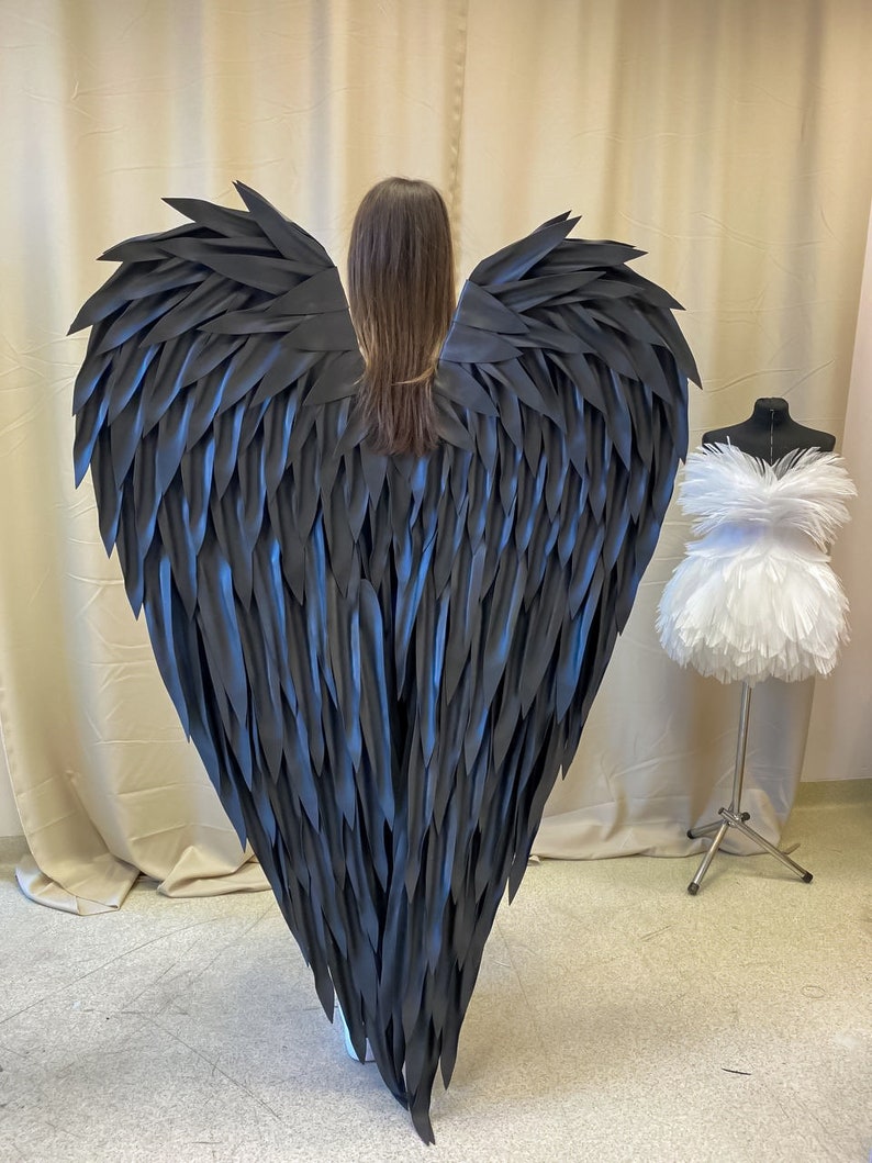 Big Black Angel Wings, Fallen Angel Costume , Cosplay Costume Size 70 Inches/ 180 Centimeters - Etsy