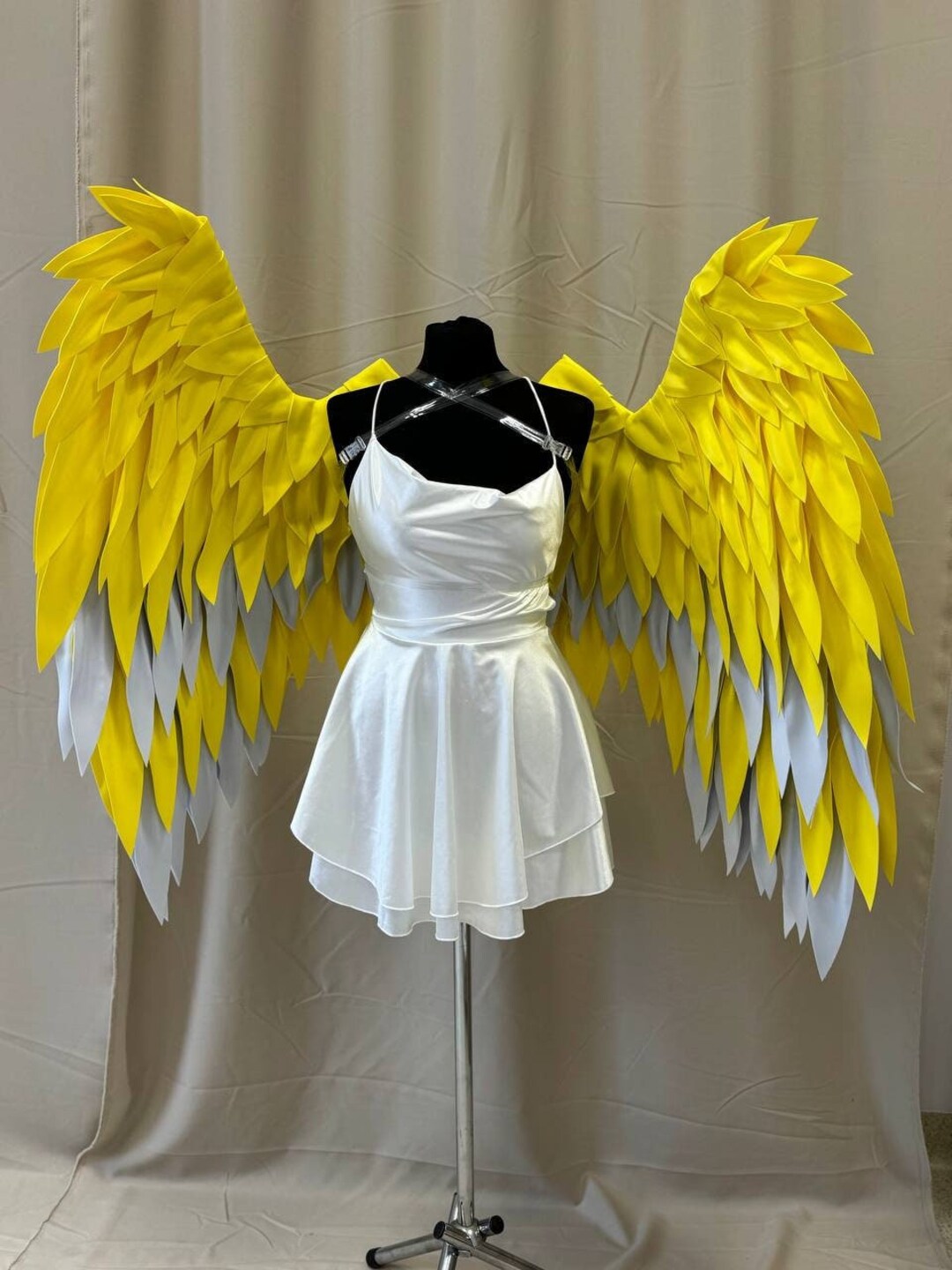 White and Yellow Adam Wings Hazbin Cosplay Adam Cosplay Wings Photo ...