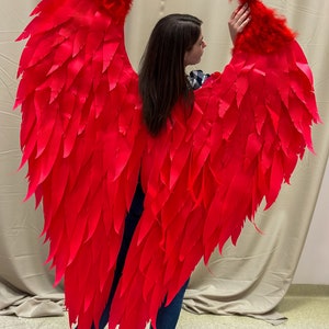 Red Angel Wings, Big Angel Wings, Holidays Costume, Wing Size in the ...
