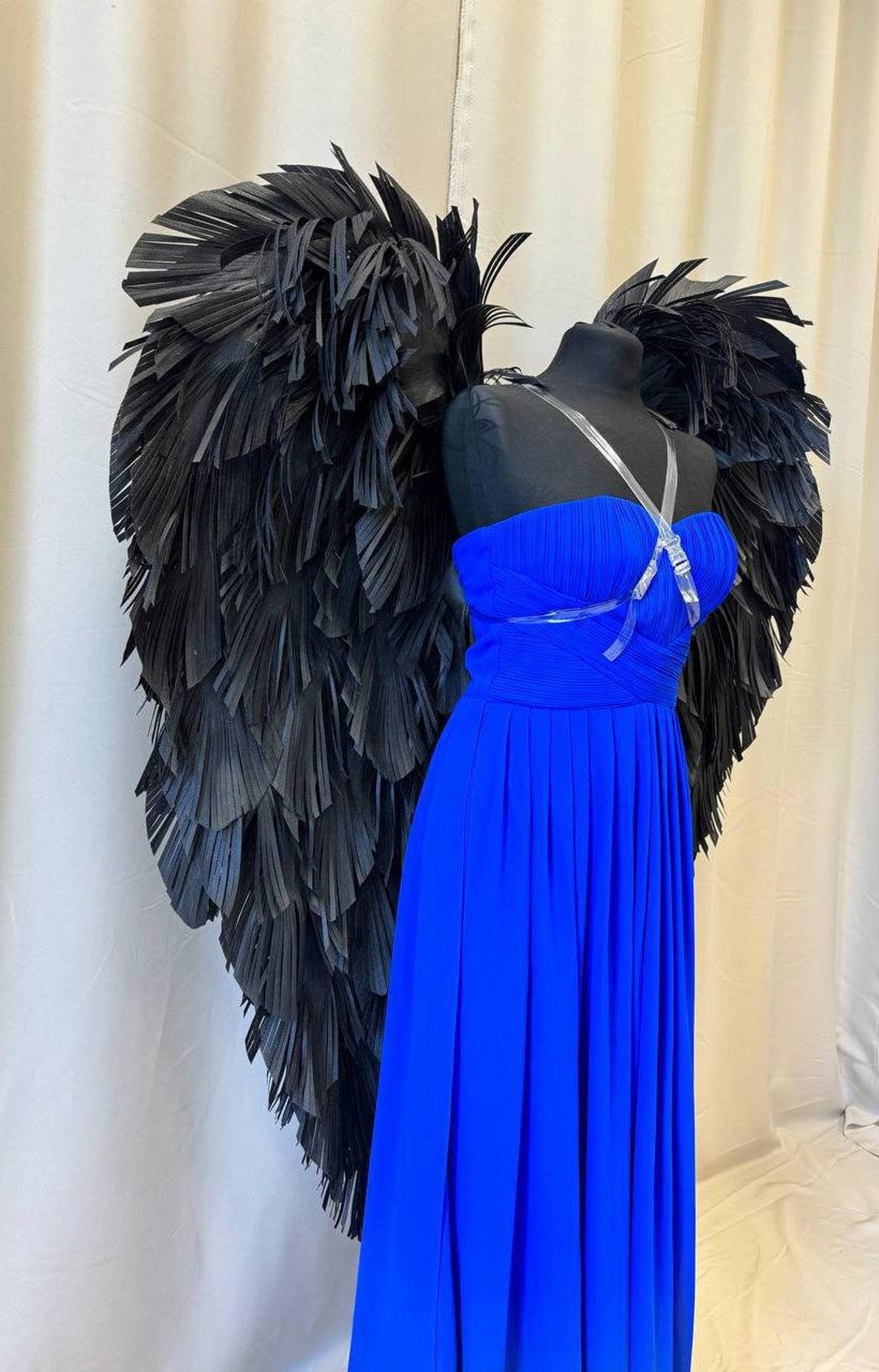 Black Fluffy Wings, Black Angel Wings, Demon Wings, Party Cosplay ...