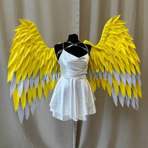 White and Yellow Adam Wings Hazbin Cosplay Adam Cosplay Wings Photo ...