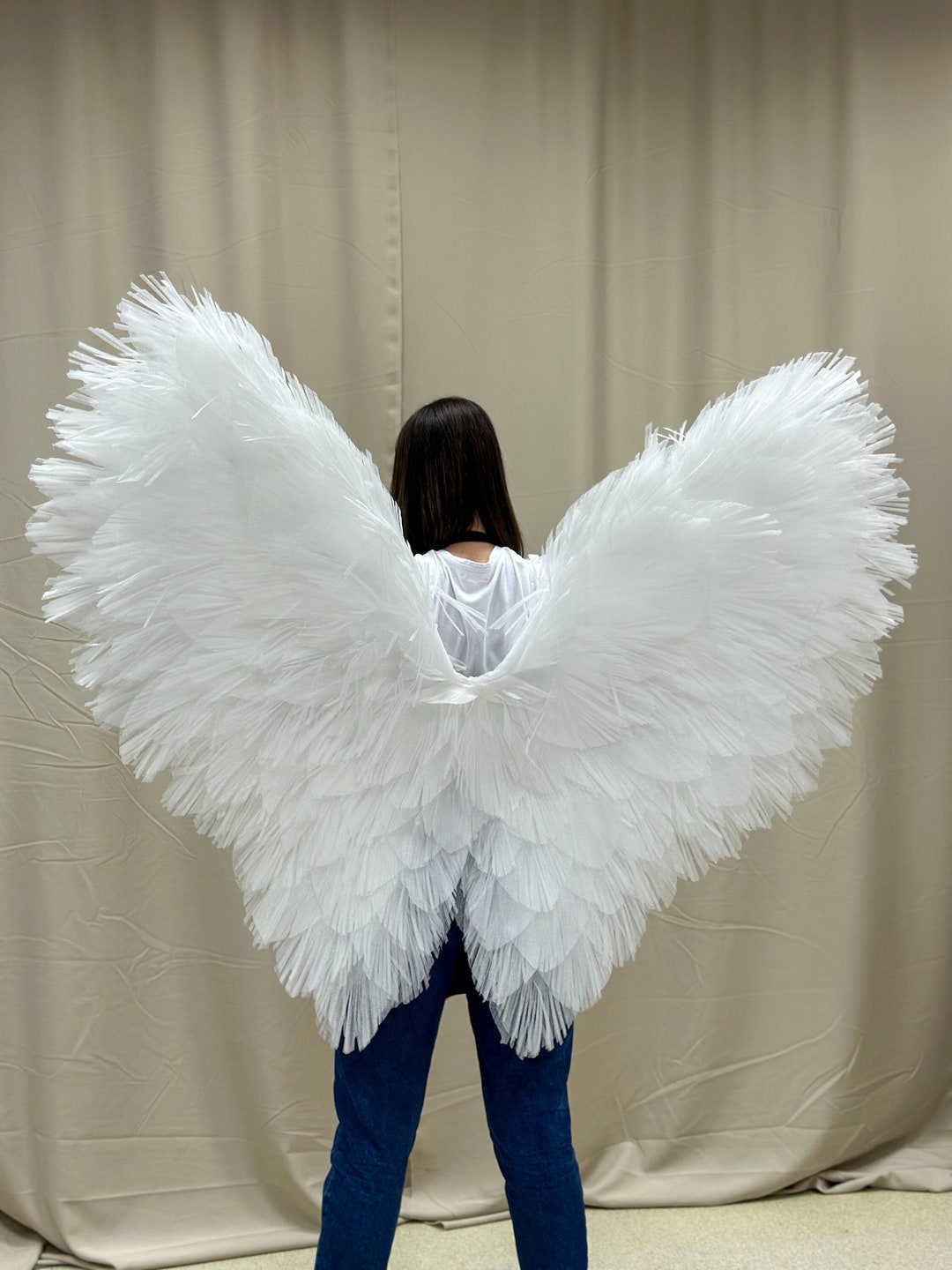 White Fluffy Cupid Angel Cosplay Wings, Fairy Angel Wings, Butterfly ...