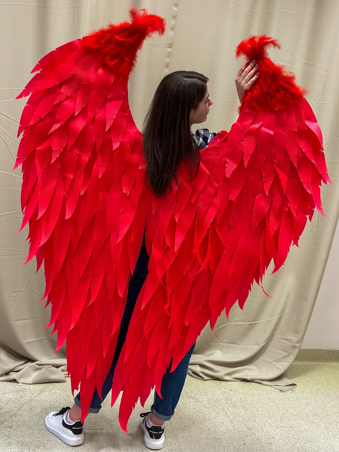Big Red Angel Wings, Wings for Party, Cosplay Wings, Carnival Costume ...