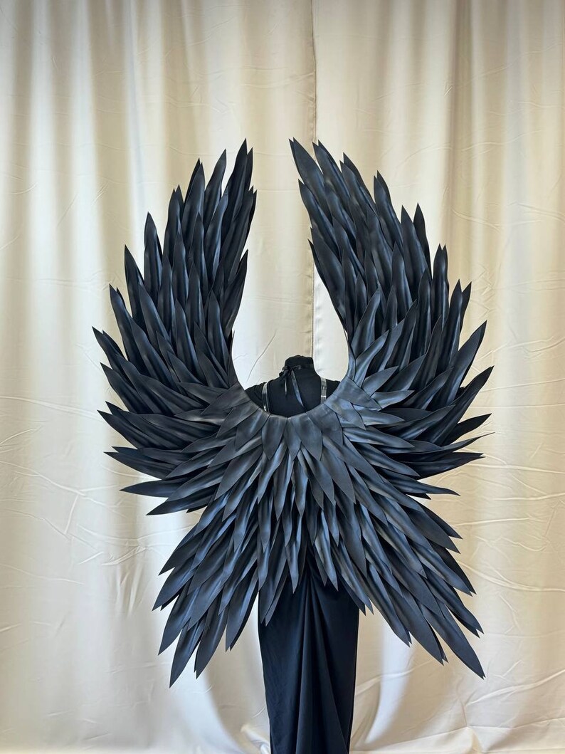 Large Black Angel Wings, Black Butterfly Wings, Wings for Cosplay ...