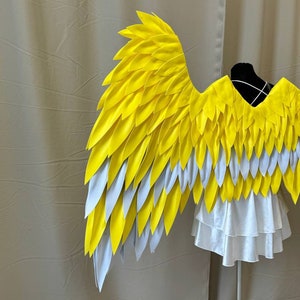 White and Yellow Adam Wings Hazbin Cosplay Adam Cosplay Wings Photo ...