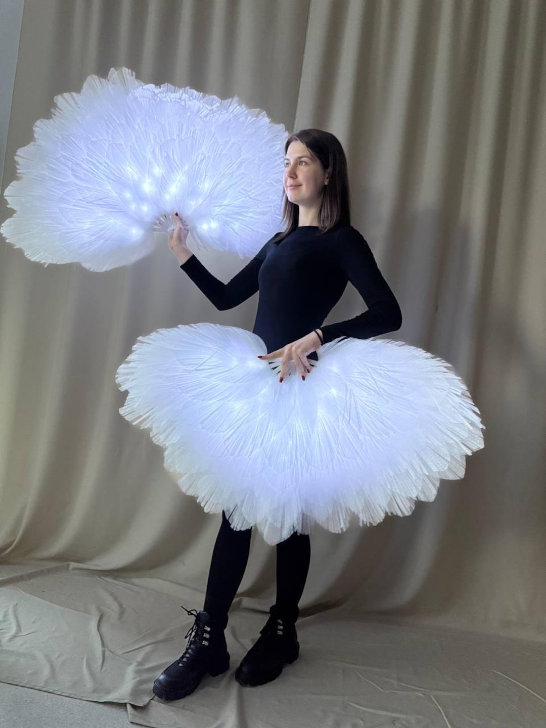 Luminous Hand Fan, Lighted Fan, Fan With Lights, Dance Show Accessory ...