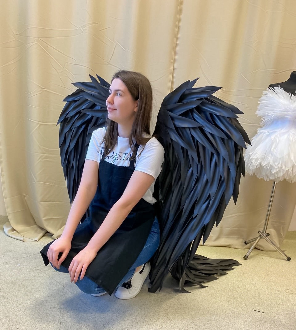 Black Angel Wings, Angel Costume for Adult, Cosplay Costume Size 70 ...