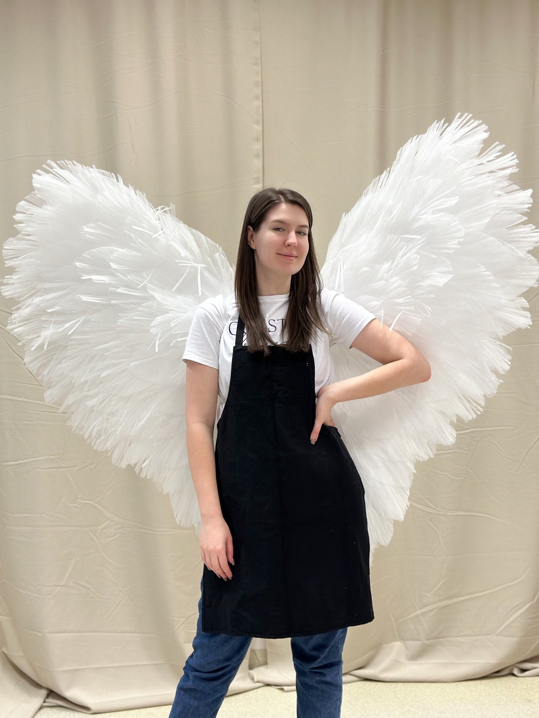 White Fluffy Wings, White Angel Wings, Butterfly Wings, Cosplay Costume ...
