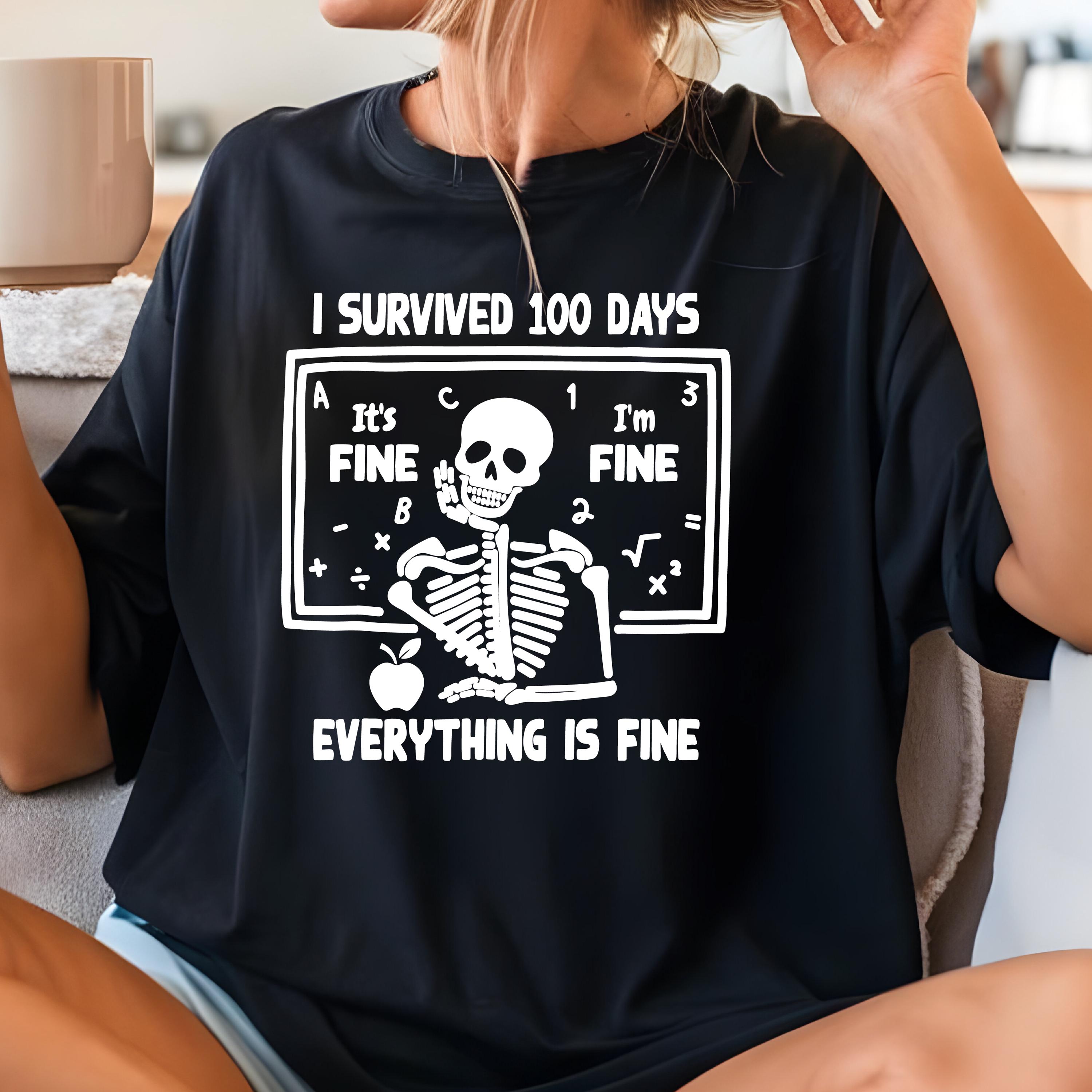 I Survived 100 Days of School Png Svg, Cartoon School Png, 100 Days of ...