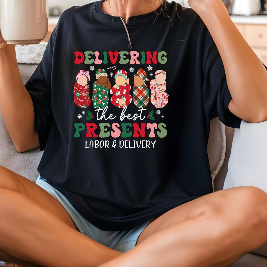 Delivering the Best Present Christmas Png Svg, Labor and Deliver Nurse ...
