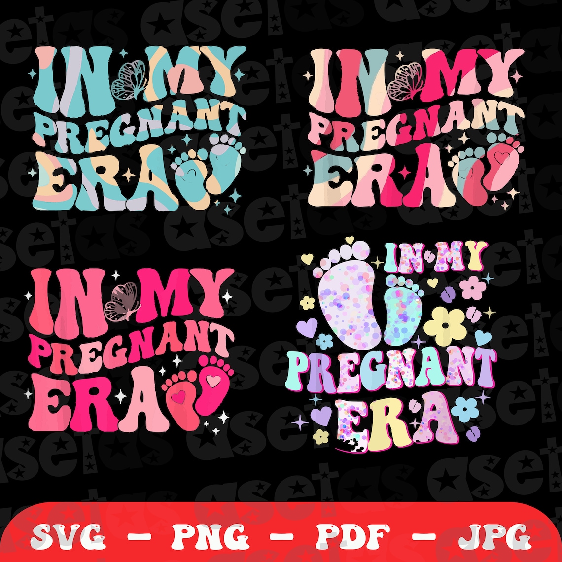 In My Pregnant Era Svg Png Eps, Pregnancy Svg, Groovy Retro Concert Svg ...