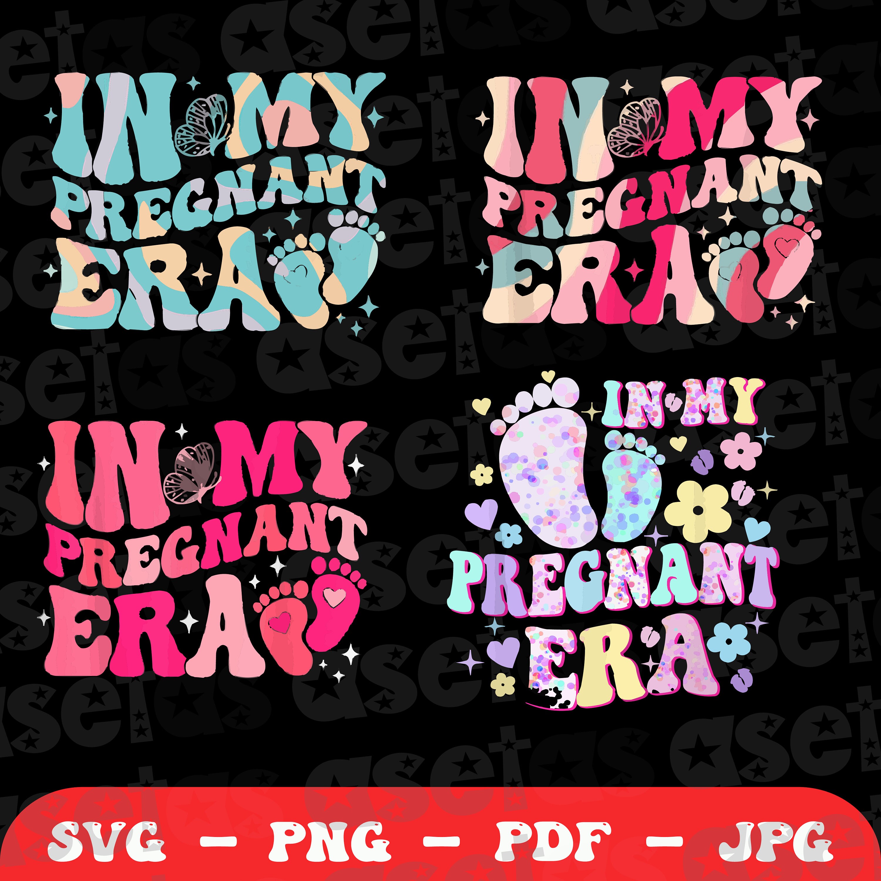 In My Pregnant Era Svg Png Eps, Pregnancy Svg, Groovy Retro Concert Svg ...