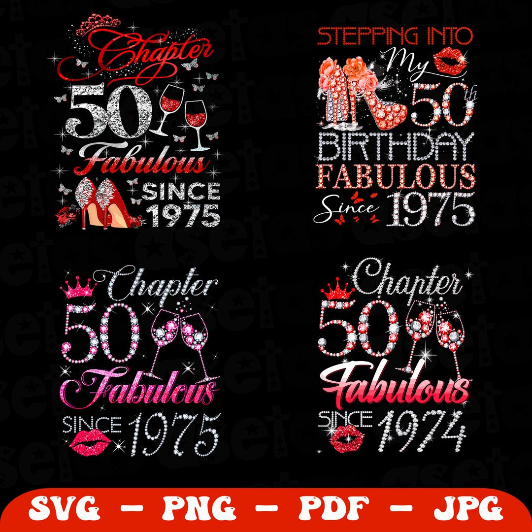 Chapter 50 Fabulous Since 1975 Svg Png, 50th Birthday Png, Chapter 50 Svg, Cricut Chapter 50 Svg ...