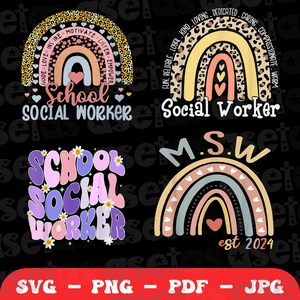 Social Worker Svg Png Bundle Sublimation Love Social Worker, School ...