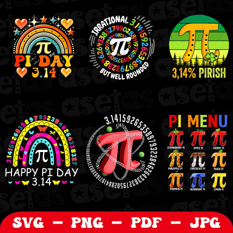 Happy Pi Day PNG Svg Bundle, Retro Pi Day Png, Funny Math Png, Funny Pi ...