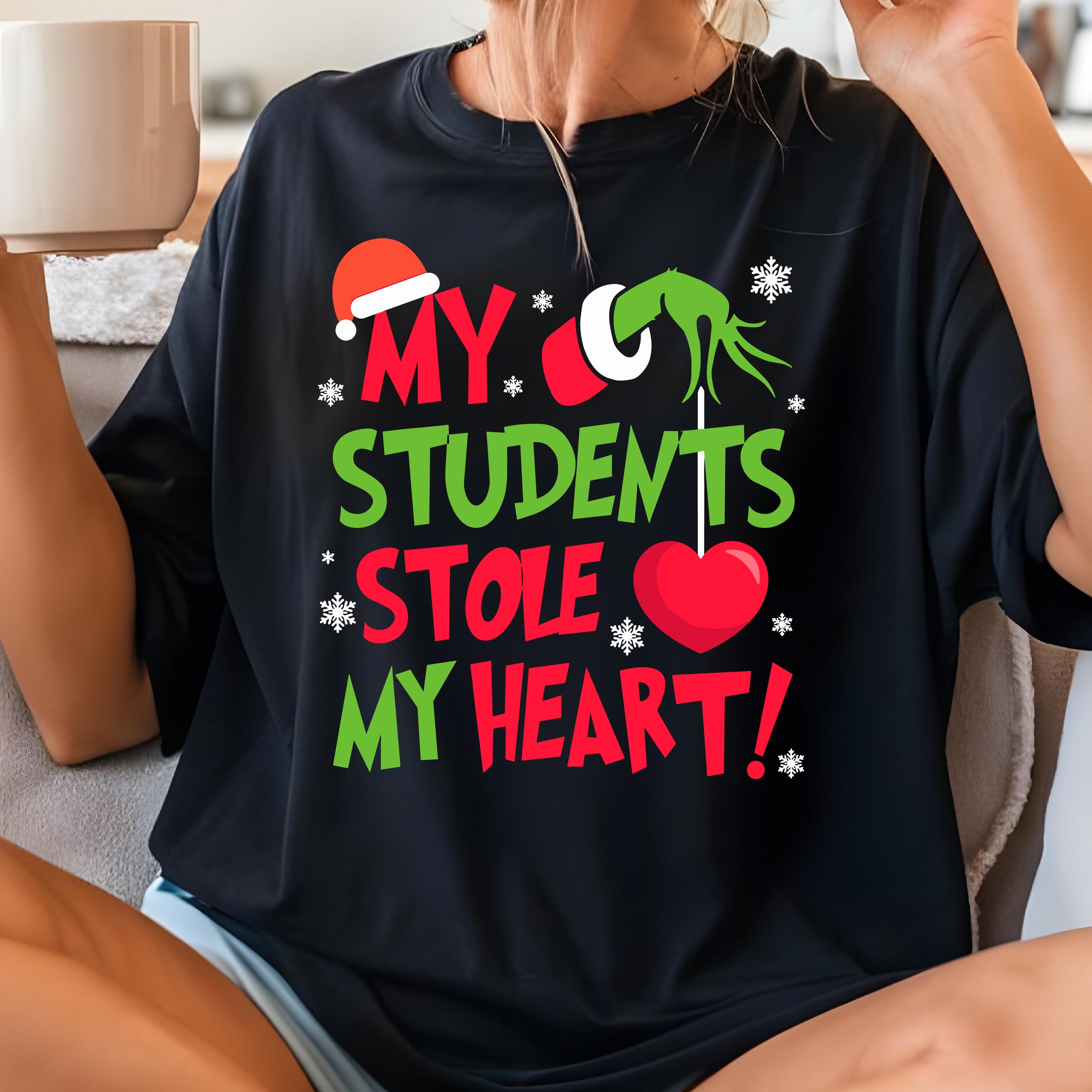My Students Stole My Heart Svg Bundle, Chrismas Teacher Svg, Grinch ...
