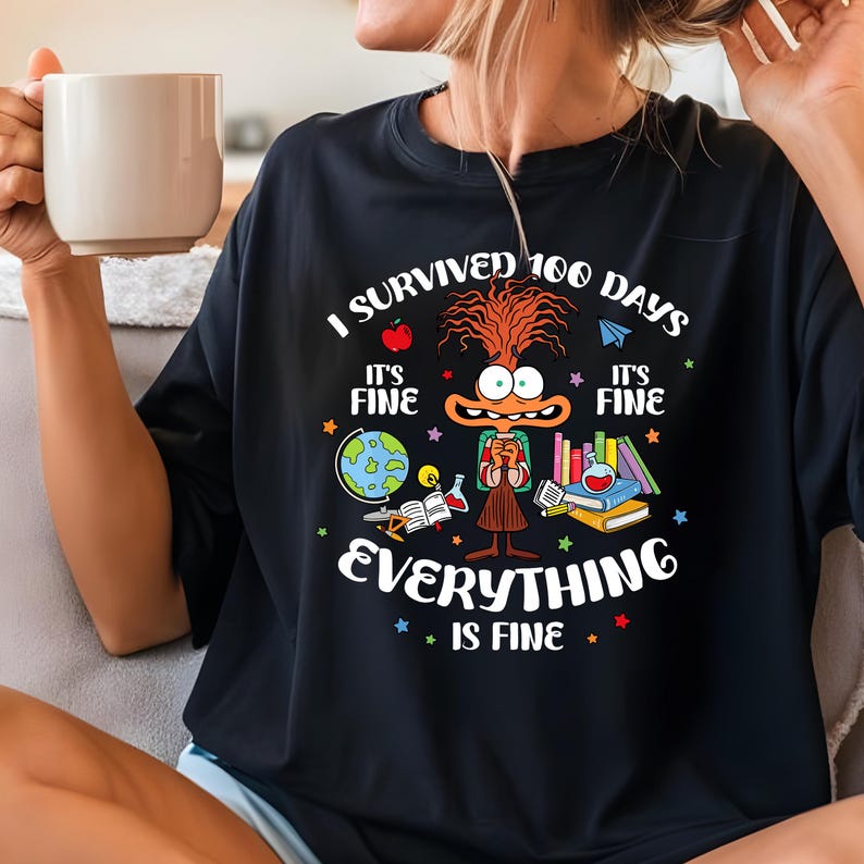 I Survived 100 Days of School Png Svg, Cartoon School Png, 100 Days of ...