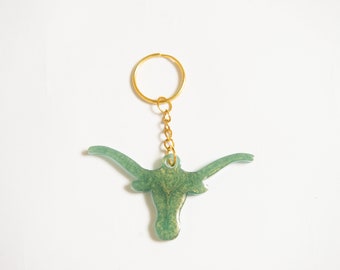 Texas Longhorn Keychain - Etsy