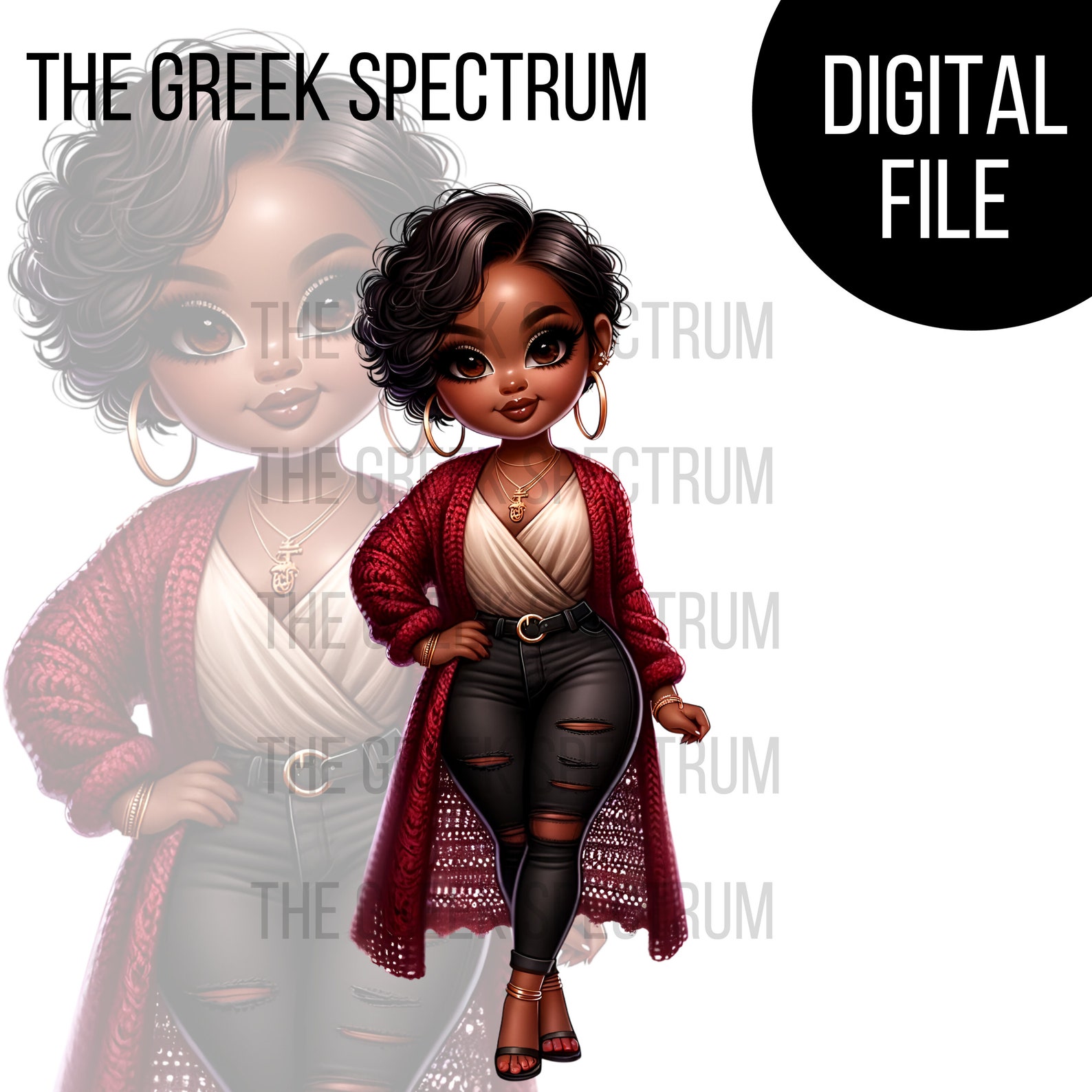Delta Sigma Theta Sorority Doll | DST PNG | Digital Download - Etsy