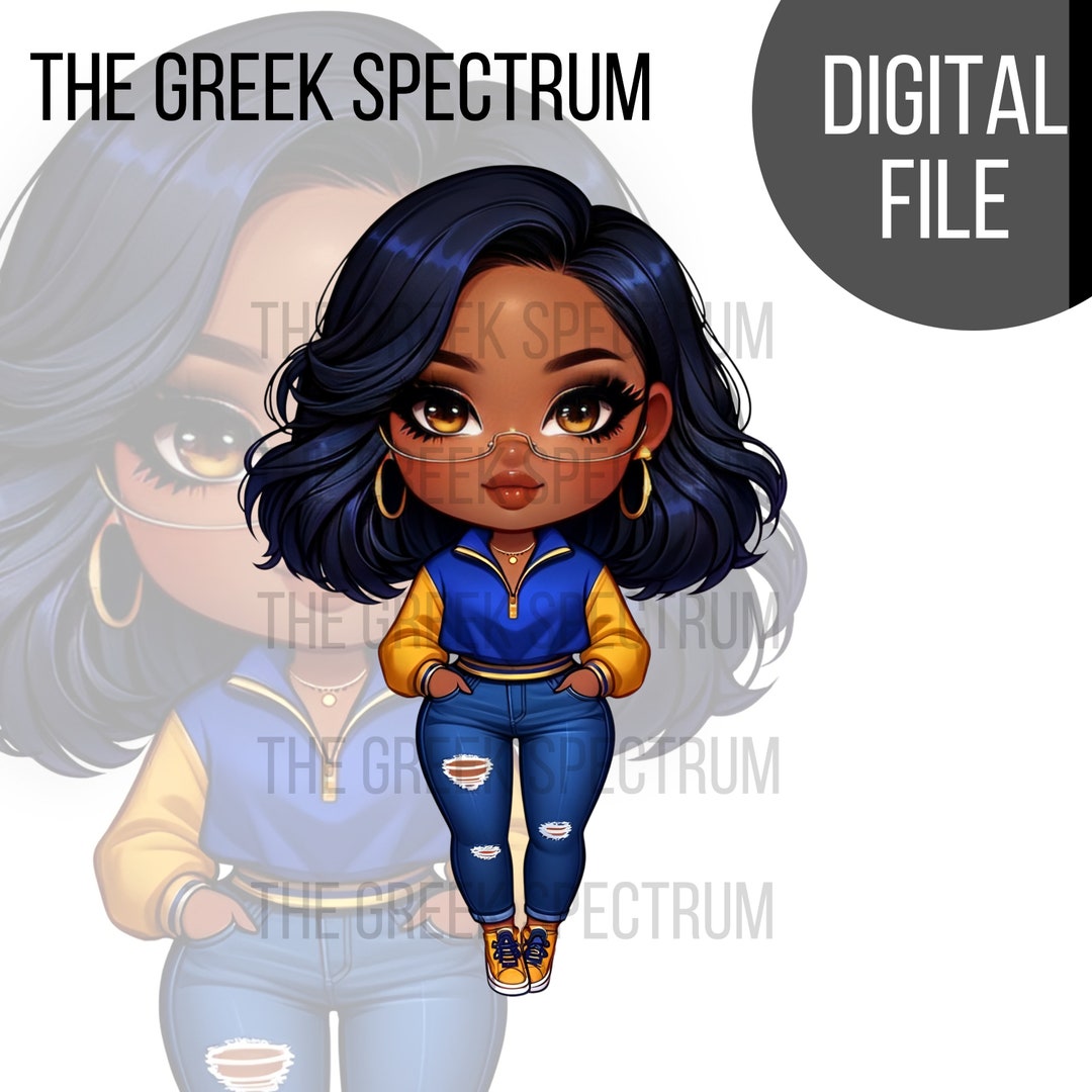 Sigma Gamma Rho Sorority Doll | Sgrho Chibi PNG | Digital Download - Etsy