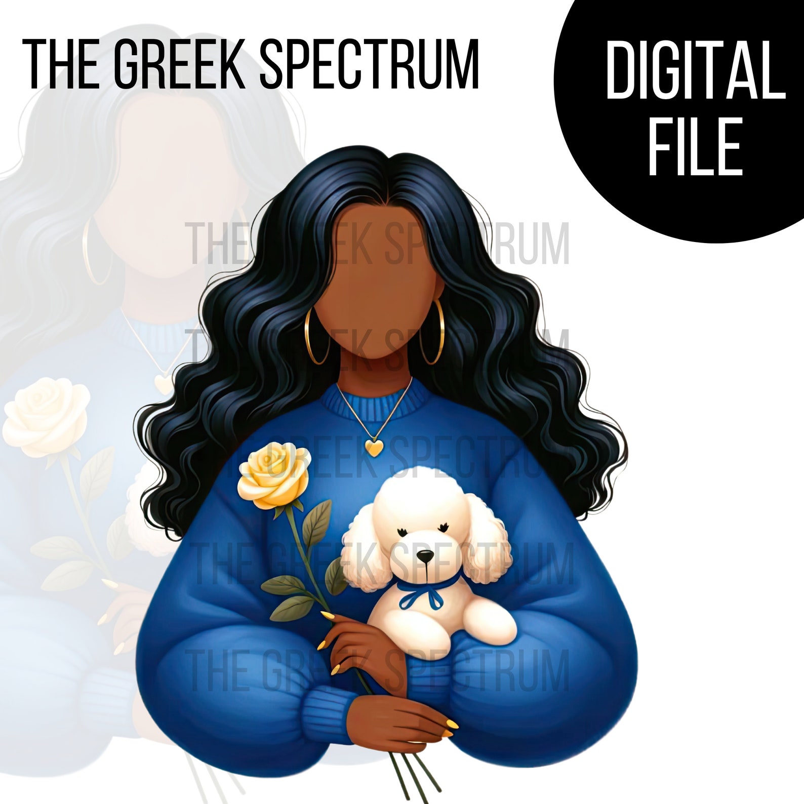 Sigma Gamma Rho Sorority Doll | Sgrho Faceless PNG | Digital Download ...