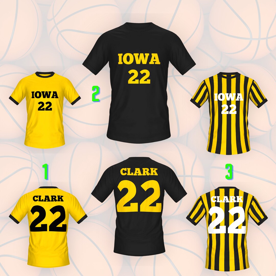 Caitlin Clark Iowa Jersey, Iowa Clark Jersey, Iowa Hawkeyes, Yellow ...
