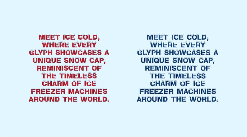 Ice Cold Typeface - Etsy