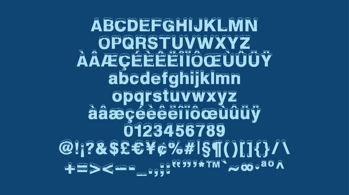 Ice Cold Typeface - Etsy
