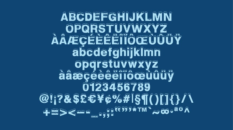 Ice Cold Typeface - Etsy