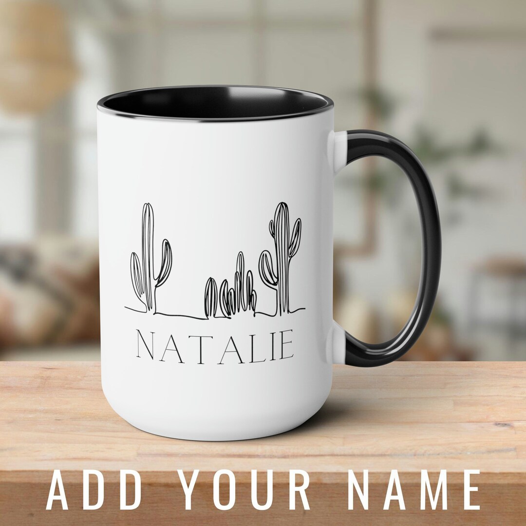Custom Cactus Mug, Personalized Cactus Mug, Cute Cactus Mug, Cactus ...