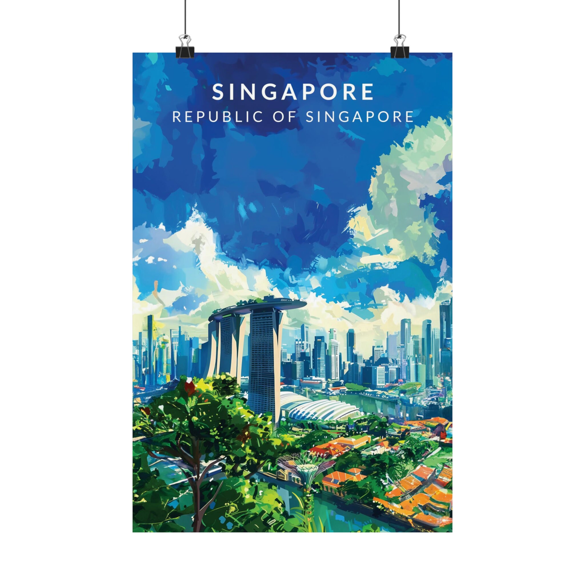 Singapore Travel Poster, Singapore Poster Print, Vintage Singapore ...