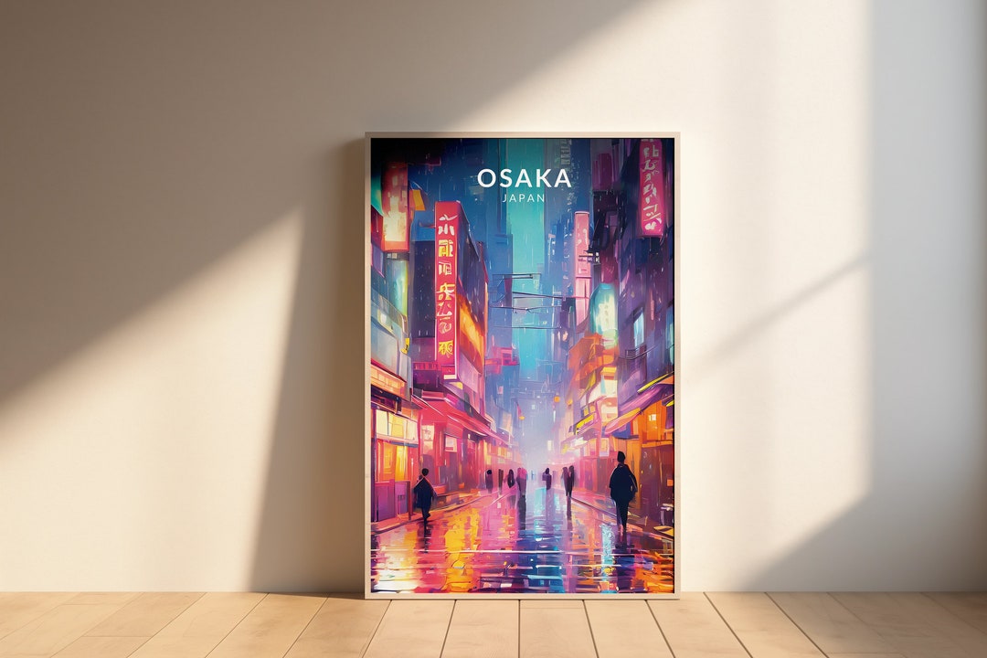 Osaka Travel Poster, Osaka Poster Print, Vintage Osaka Travel Poster ...