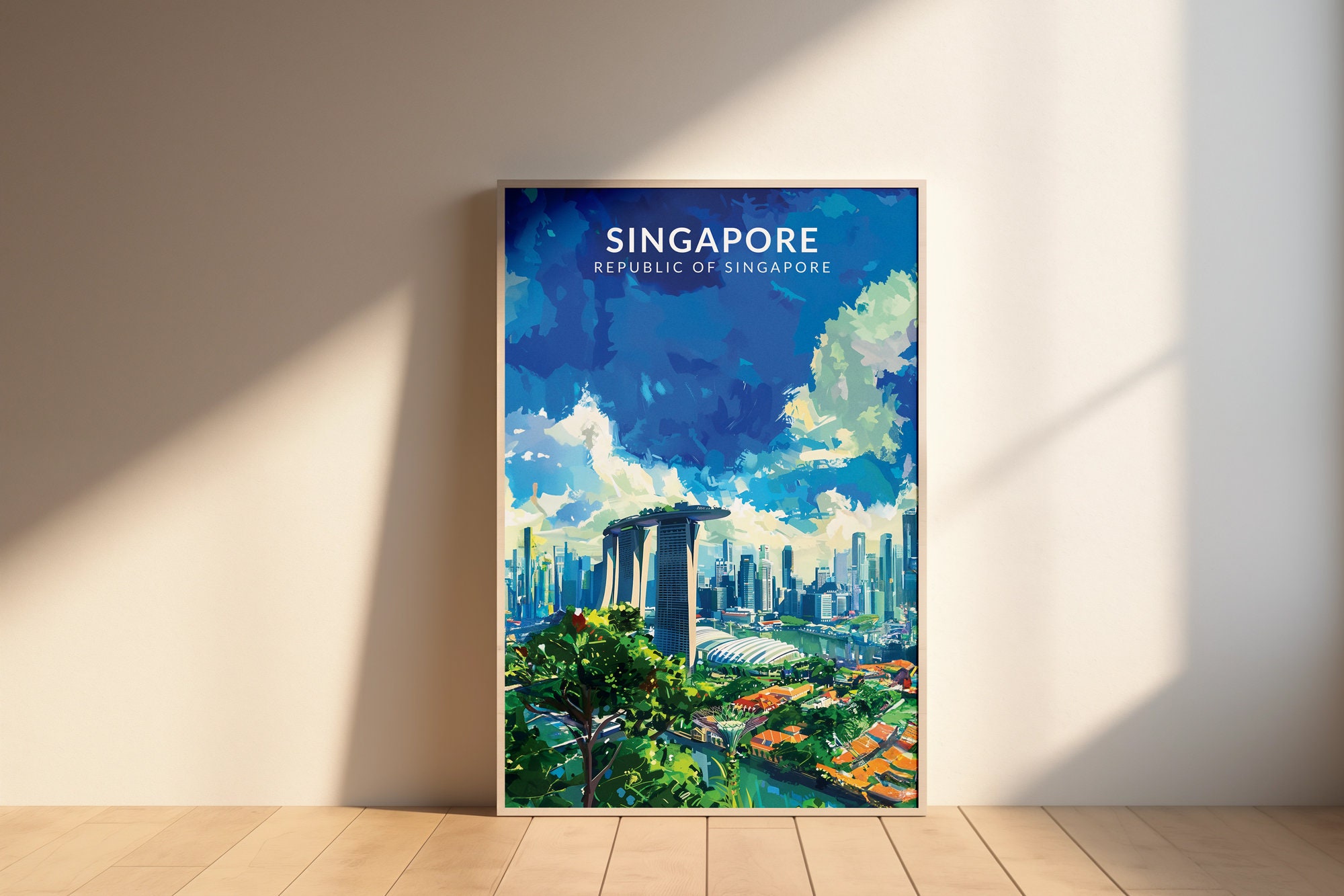 Singapore Travel Poster, Singapore Poster Print, Vintage Singapore ...