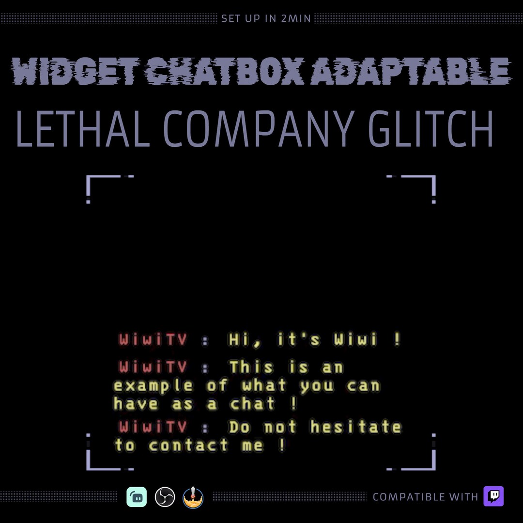 Customizable Lethal Company Chatbox V2 for Streamers Custom Twitch Chat ...