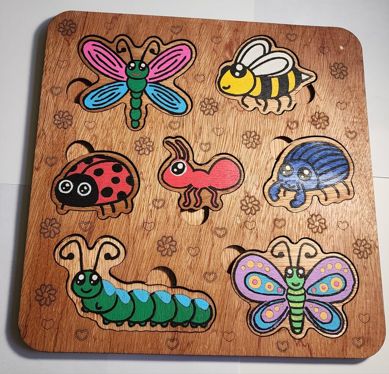 Bugs Wooden Puzzle - Etsy