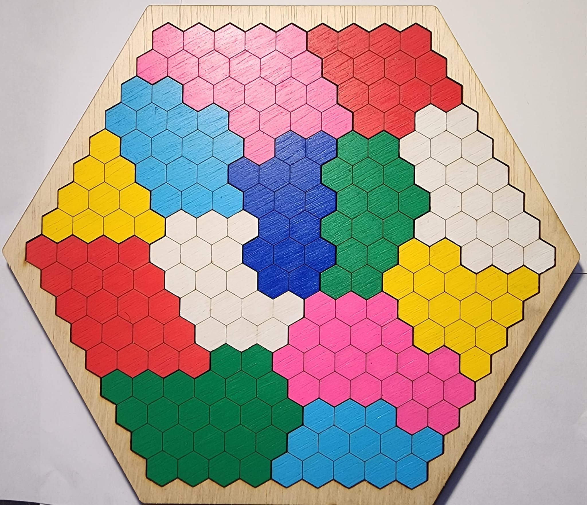 Hexagon Wooden Puzzle - Etsy