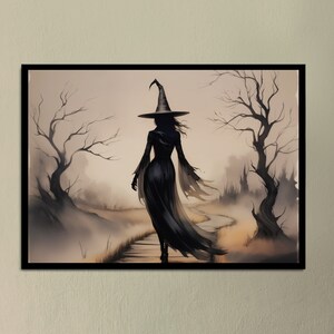 Vintage Witchy Halloween Wall Art Printable | Rustic Witch Decor ...