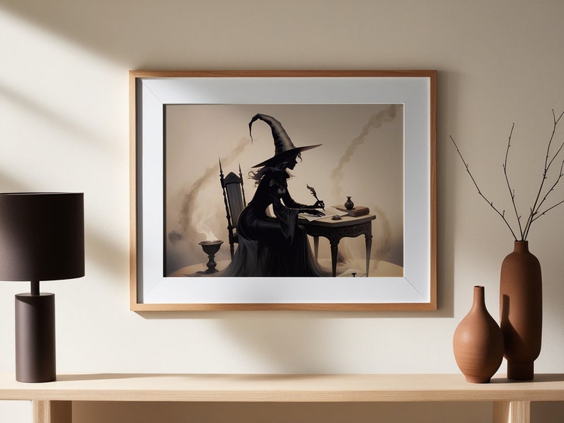 Vintage Witchy Halloween Wall Art Printable | Rustic Witch Decor ...