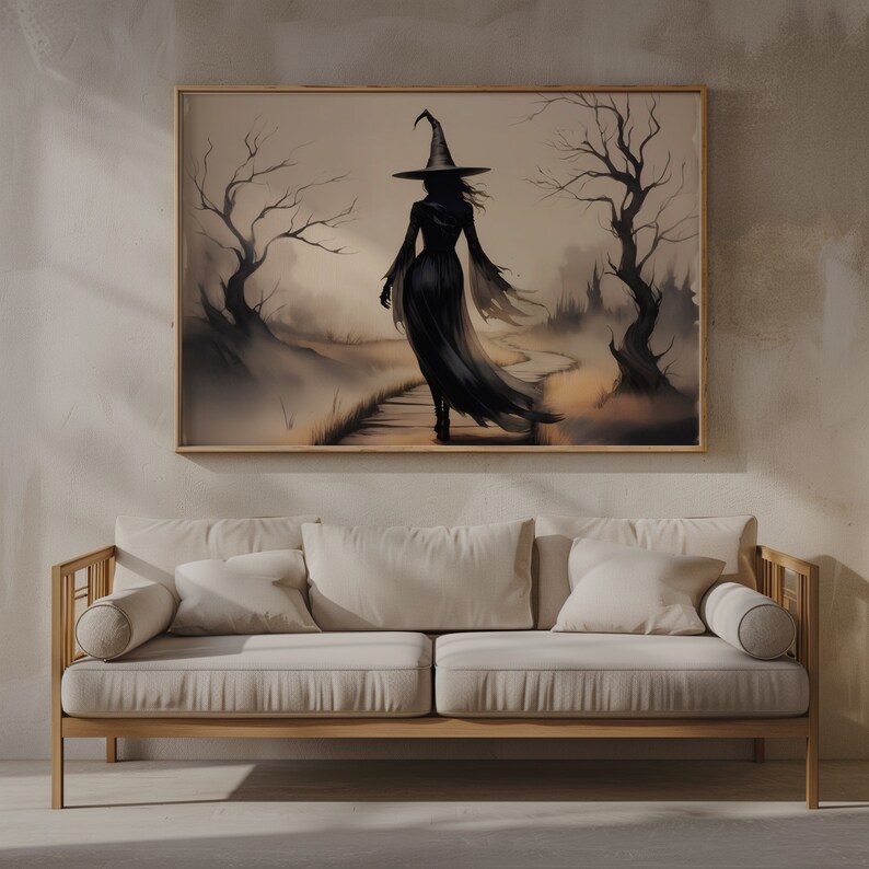 Vintage Witchy Halloween Wall Art Printable | Rustic Witch Decor ...