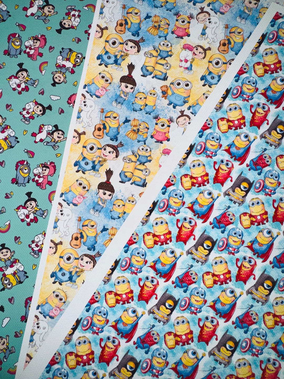 Minions Printed Canvas Fabric Sheets A4 280gsm - Etsy.de