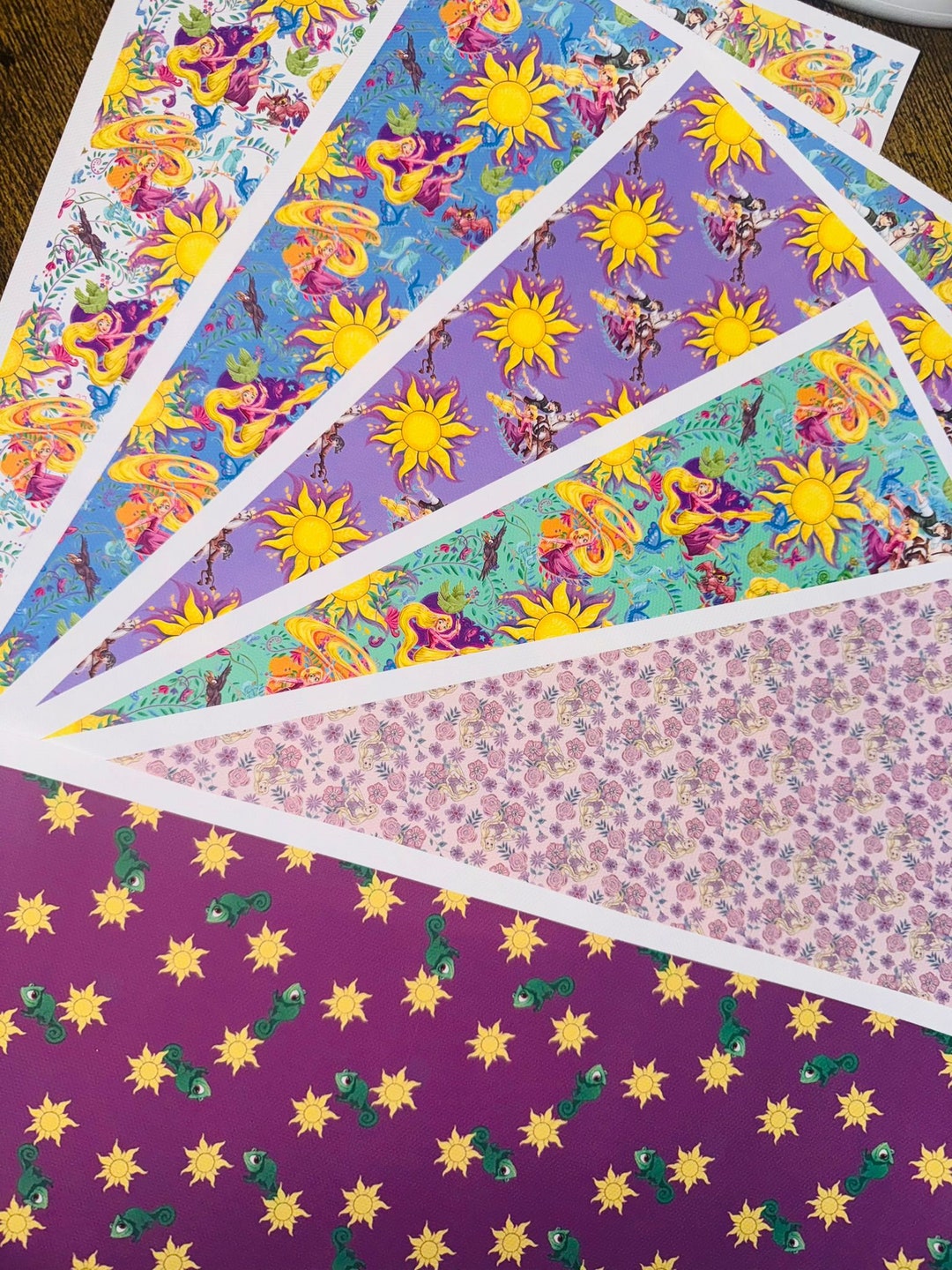 Disney's Tangled Rapunzel Pattern Printed Canvas Fabric Sheets A4 ...