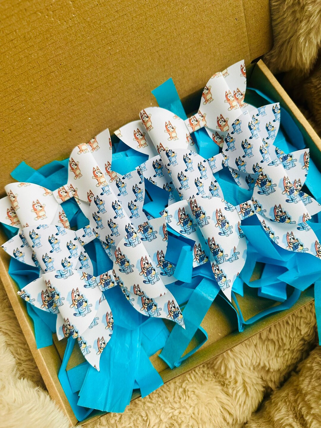 Bluey Handmade Hair Bow Gift Set - Etsy