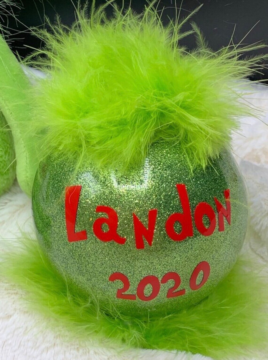 GRINCH PERSONALIZED ORNAMENTS - Etsy